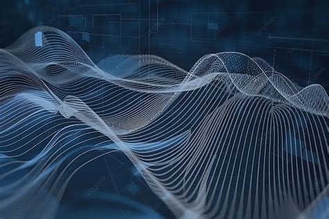 Futuristic Waveform Background With Digital Grid Futuristic Background