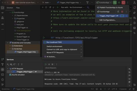Running And Debugging Azure Functions Jetbrains Guide