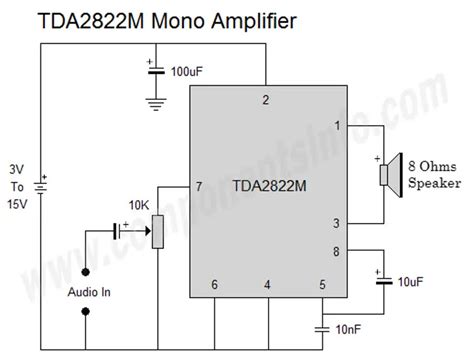 Skema Ic Tda 2822 Mono And Persamaan Ic Tda 2822