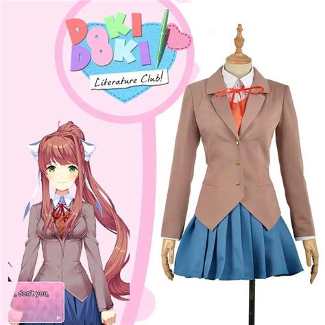 Game Doki Doki Literature Club Cosplay Costumes Sayori Yuri Natsuki