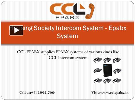 Ppt Housing Society Intercom System Epabx Intercom System Powerpoint Presentation Free To