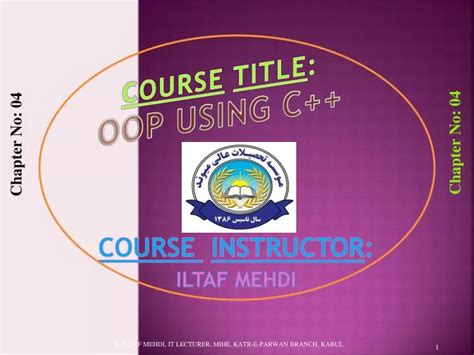 Ppt Course Title Oop Using C Powerpoint Presentation Free