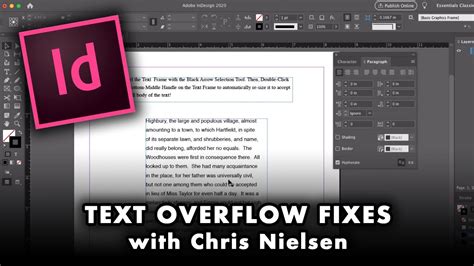A Quick Fix For Dealing With Text Overflow In Indesign Youtube
