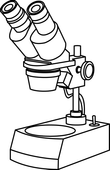 Science Black And White Outline Clipart Stereomicroscopeoutline213