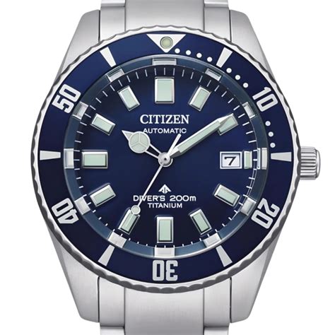 Citizen Nb6021 68l Fujitsubo Mens Dive Watch Blue Dial Super Titanium