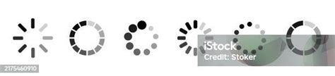 로딩 아이콘 세트 서클 로더 컬렉션 로딩 막대 아이콘 모음입니다 벡터 일러스트 레이 션 0명에 대한 스톡 벡터 아트 및 기타 이미지 Istock