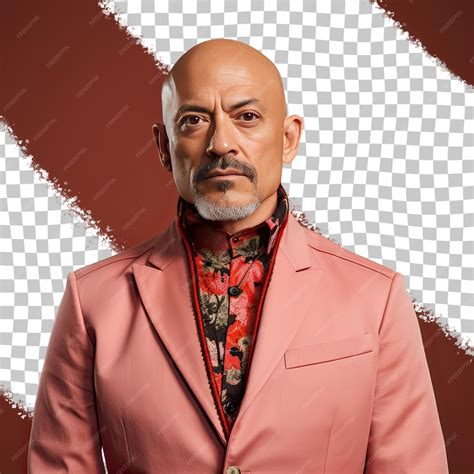 Un Homme Dâge Moyen Inspiré Aux Cheveux Chauves Dorigine Ethnique D