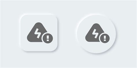 Voltage Solid Icon In Neomorphic Design Style Electricity Signs Vector Illustration 23629812