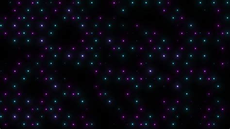 Glowing Particle Dot Moving On Black Background White Particles Moving