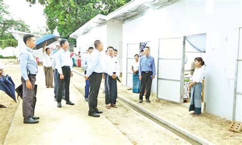 ပြည်ထောင်စုဝန်ကြီး ဦးလှမိုး ငလျင်ဒဏ်သင့်ခဲ့သည့် ဝန်ထမ်းများ ယာယီဘာရှာလိုင်းခန်းများတွင် ပြောင်းရ