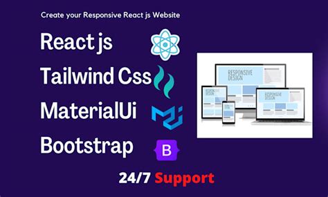 Create React Web App Using Material Ui Tailwind Bootstrap By