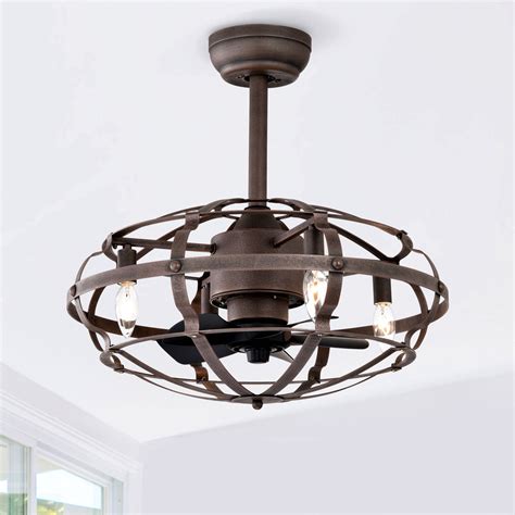 17 Stories Sells Modern Enclosed Ceiling Fan Indoor With Remote Control