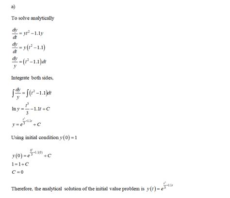Answered Q1 Solve The Following Initial Value Bartleby