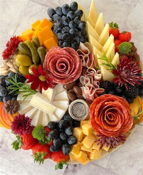 Delicious Cheese Platter With Fruits