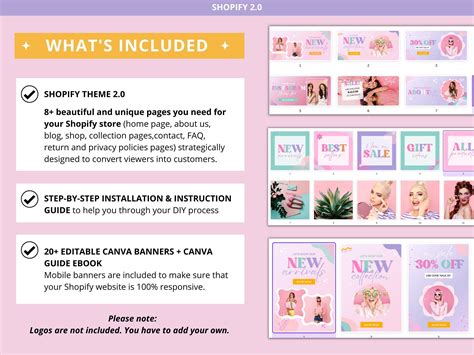 Gradient Shopify Theme Feminine Pastel Shopify Template Etsy