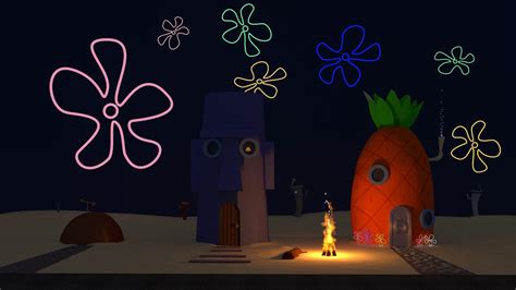 Spongebob Working At Night