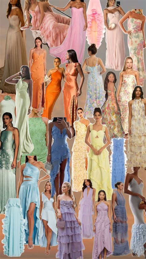 Bridesmaid Dress Inspo And Color Scheme Wedding Dress Themes By Colors