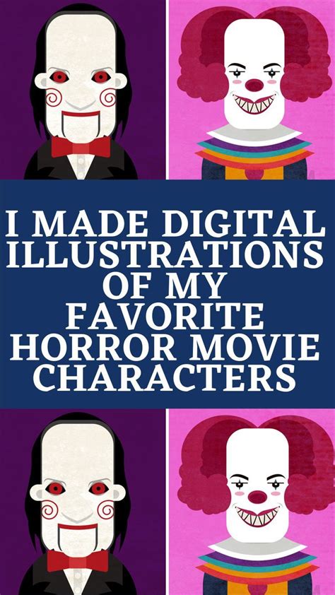 I Made Digital Illustrations Of My Favorite Horror Movie Characters Horror Movie Characters