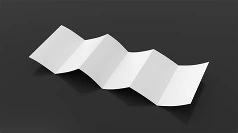 수직 페이지 지그재그 또는 아코디언 접이식 브로셔 6 개의 패널 12 페이지 빈 전단지 프리젠 테이션 디자인을 위해 검은 배경에