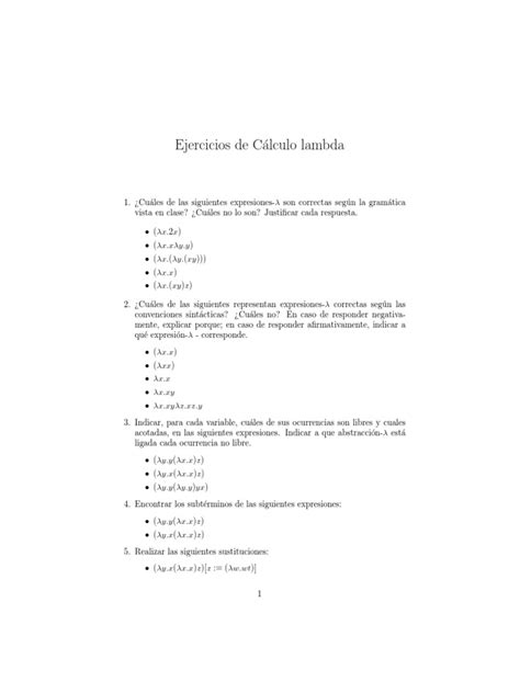 Ejercicios Calculo Lambda Pdf