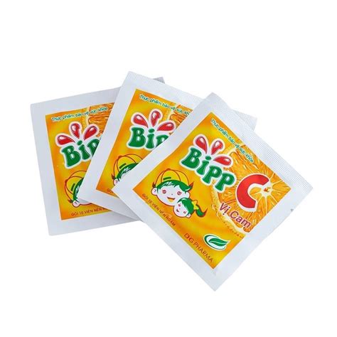 Kẹo Ngậm Bipp C Vị Cam Gói 10 Viên Viên Ngậm Bổ Sung Vitamin C Tăng đề