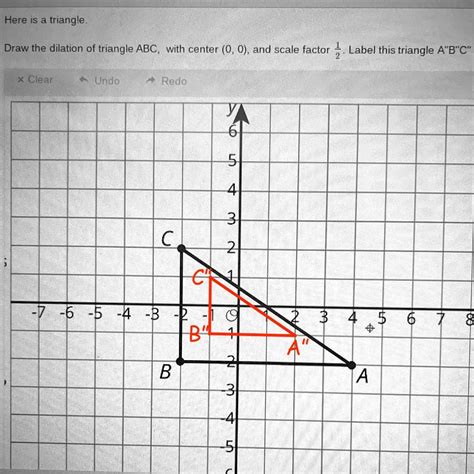 Here Is A Triangle Draw The Dilation Of Triangle Abc With Center 0