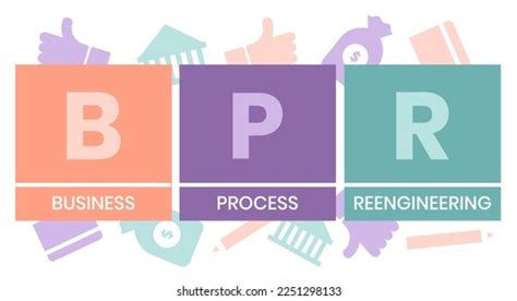 Bpr Business Process Reengineering Acronym Business Stock Vector Royalty Free