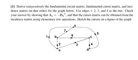 Solved 1 Derive Independently The Fundamental Circuit