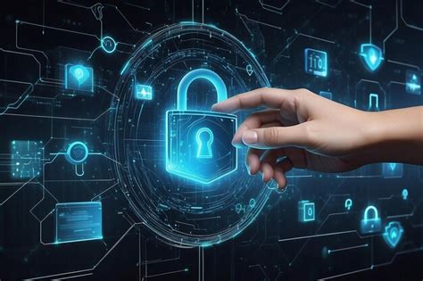 Premium Photo Cybersecurity And Privacy Concepts To Protect Data Lock Icon And Internet