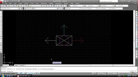 Tutorial Autocad Menggunakan Stretch YouTube