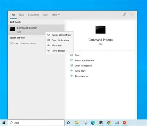 Open The Command Prompt As Administrator In Windows