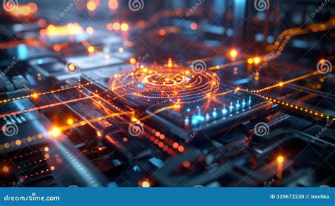 Quantum Photon Network Visual Representation Royalty Free Stock Image