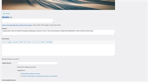 IPTC Copyright Displayed As An Image Caption In WordPress Image Source Control