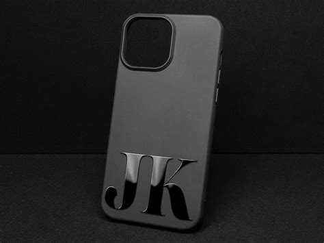 Monogram Or Logo Iphone Case Custom Initial Iphone Case Embossed Letters Glossy Name Silicone
