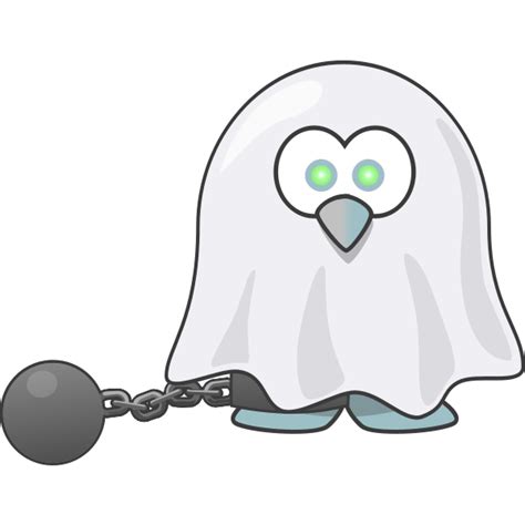 Penguin Ghost Vector Drawing Free SVG