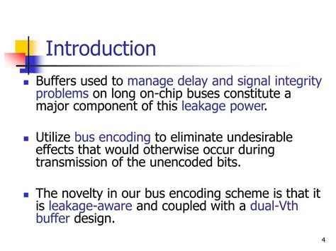 Ppt Bus Encoding For Total Power Reduction Using A Leakage Aware