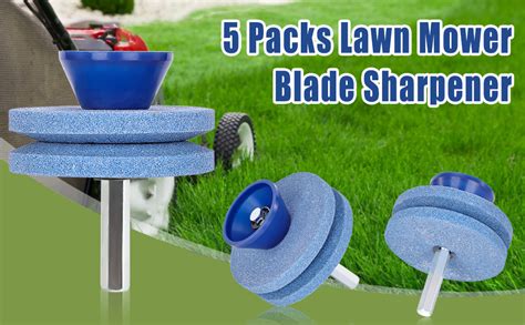Amazon.com : cenoz 5 Pack Lawn Mower Blade Sharpener,【New】 Double Layer Corundum Lawn Mower ...