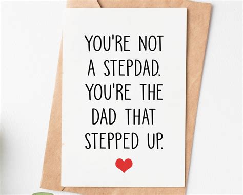 Fathers Day Card For Step Dad Bonus Dad Card Stepfather Card Fathers
