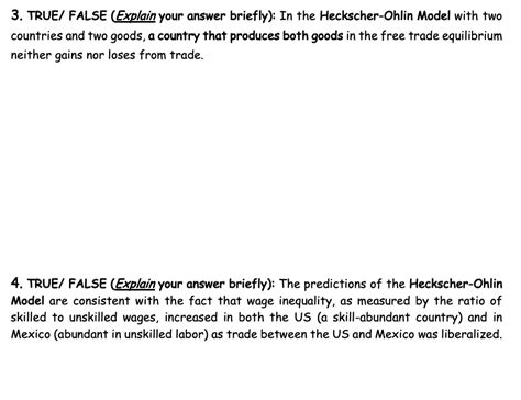 Solved 2 Heckscher Ohlin Model The Graph Below Shows The