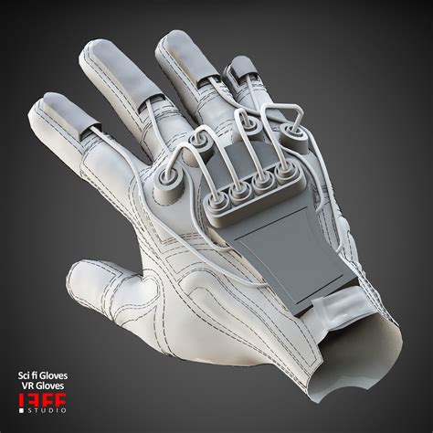 3d Model 13 Vr Cloves Sci Fi Gloves Models Vol 21 Vr Ar Low Poly