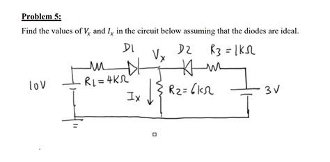 solved find the values of vx and ix in the circuit below