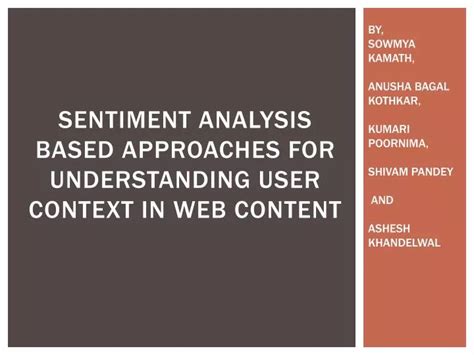 ppt sentiment analysis based approaches for understanding user context in web content