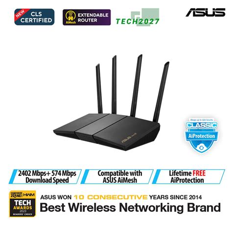 Asus Rt Ax Ax Dual Band Wifi Ax Router Support Mu Mimo And Ofdma Technology