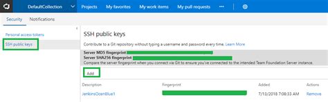 Tfs Connect Jenkins To Git On Team Foundation Server Stack Overflow