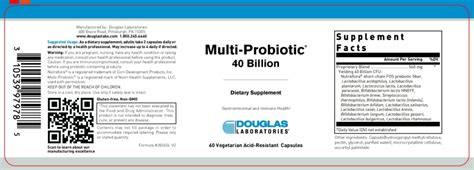Douglas Laboratories Multi Probiotic ® 40 Billion 60 Vegetarian Acid