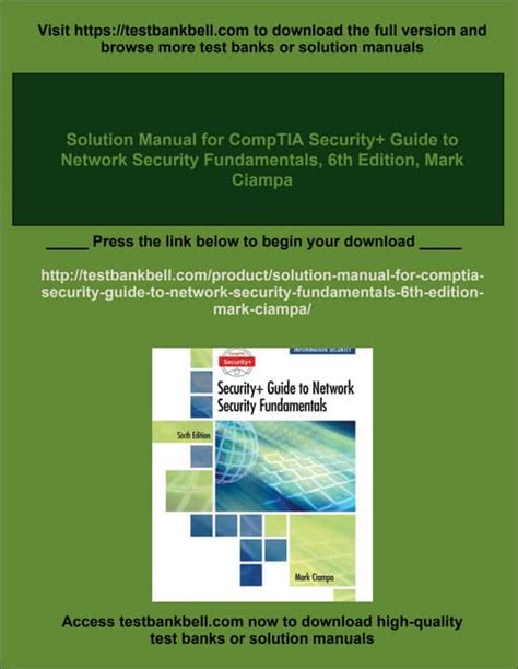 Solution Manual For Comptia Security Guide To Network Security Fundamentals 6th Edition Mark