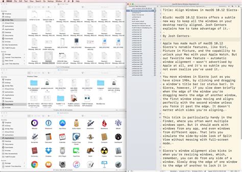 Align Windows In MacOS 10 12 Sierra TidBITS