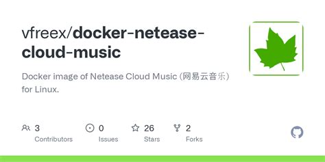 github vfreex docker netease cloud music docker image of netease