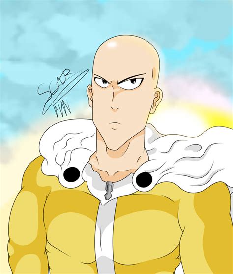 Saitama Bald With Cape By Domenicdraw On Deviantart