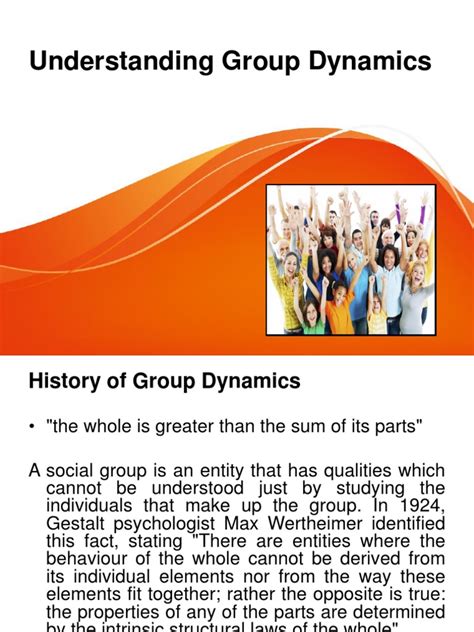 Understanding Group Dynamics Pdf Social Group Emergence